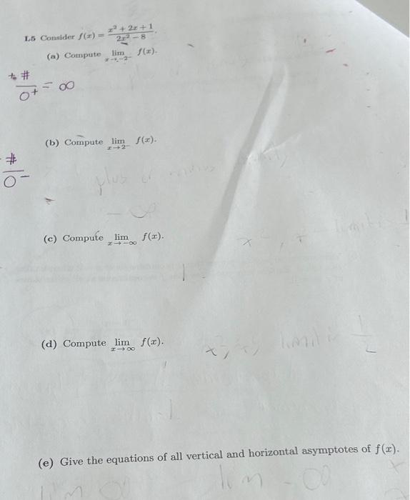 Solved L5 Consider f(x)=2x2−8x2+2x+1. (a) Compute | Chegg.com
