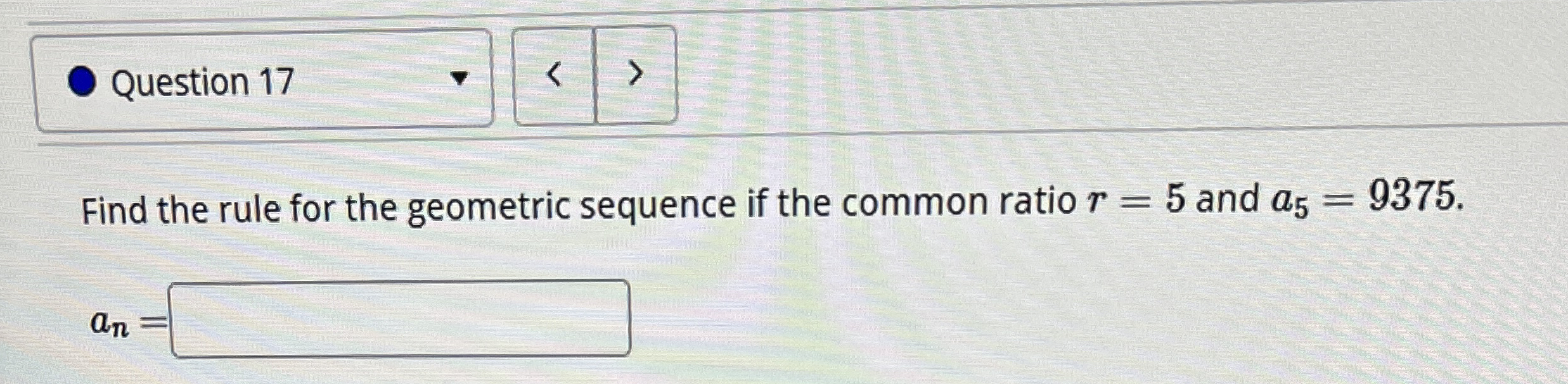 Solved Find the rule for the geometric sequence if the | Chegg.com