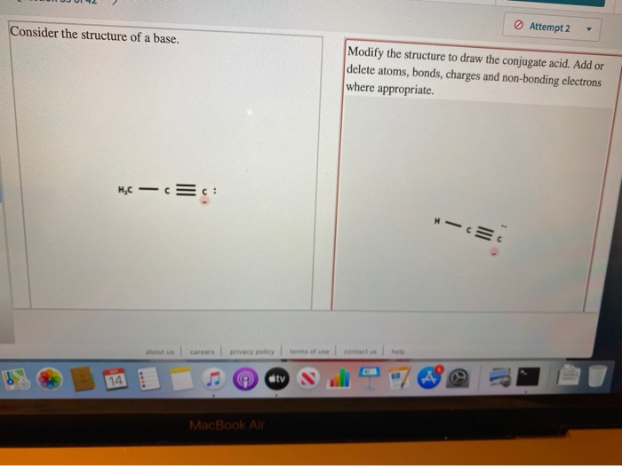 Solved Consider the structure of a base. Attempt 2 Modify | Chegg.com
