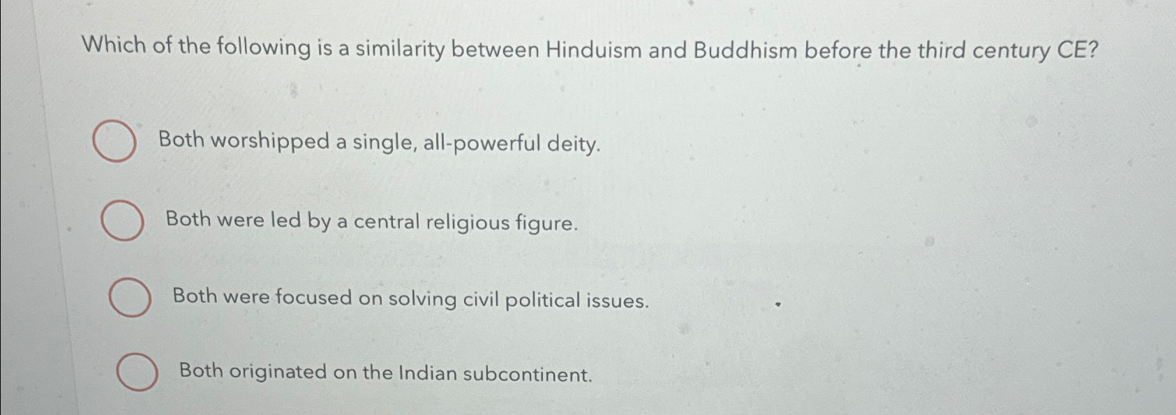 Solved Which of the following is a similarity between | Chegg.com