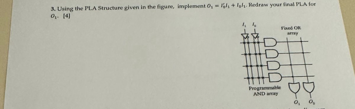 Solved Using the PLA Structure given in the figure, | Chegg.com