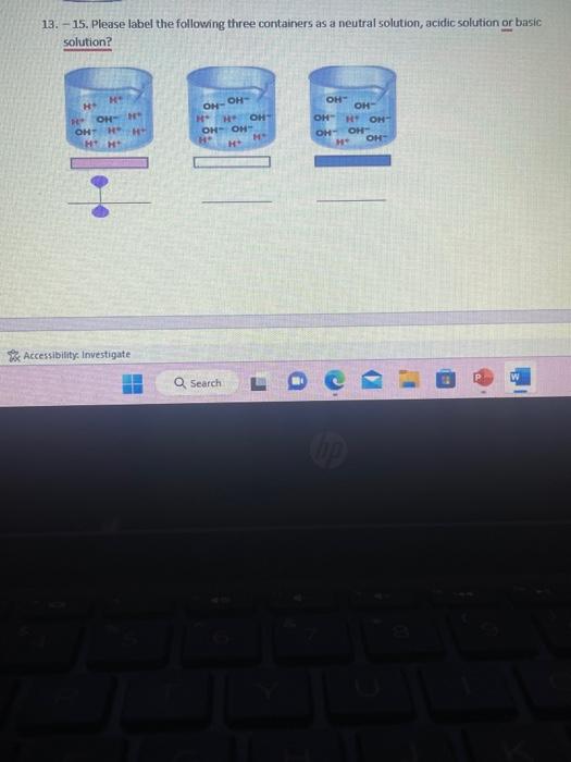 Solved 13. - 15. Please label the following three containers | Chegg.com