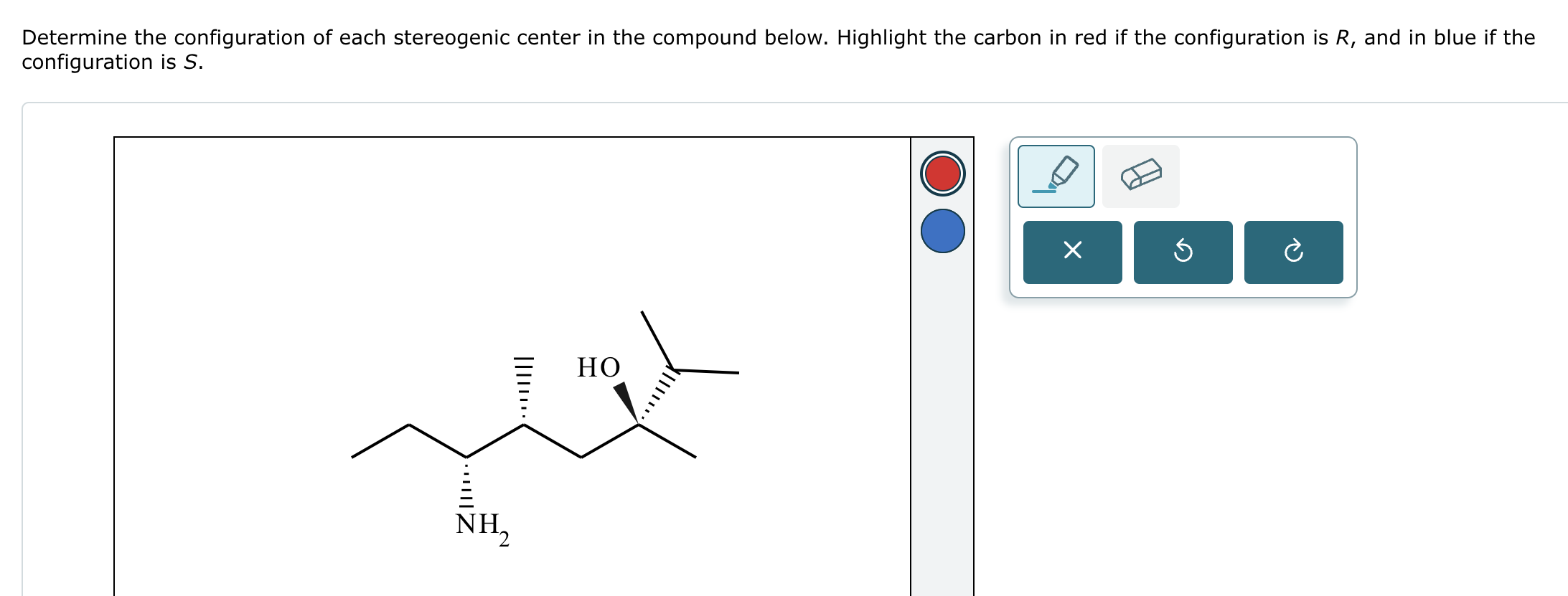 [Solved]: Determine the configuration of each stereogenic ce
