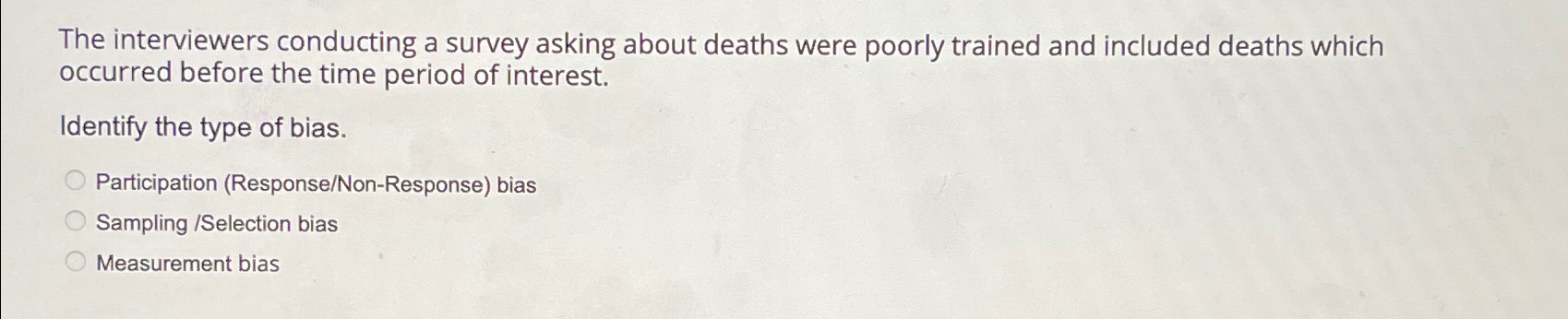 Solved The Interviewers Conducting A Survey Asking About