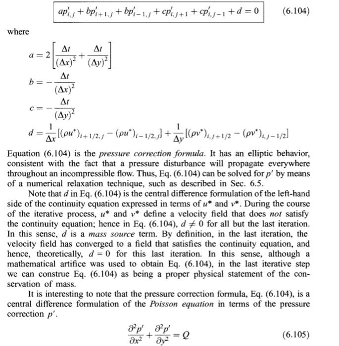 Solved Show that the pressure correction formula, Eq. | Chegg.com