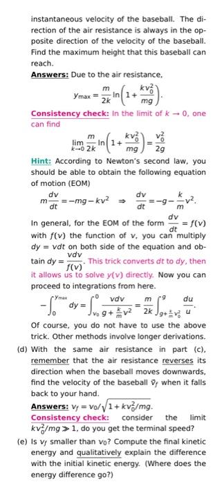 Solved 0.∗∗∗ A thrown baseball Imagine that you have a | Chegg.com