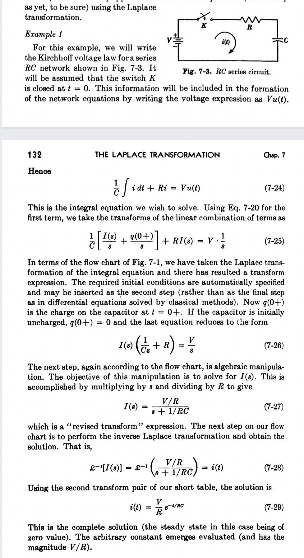 Solved 7-10. Rework Example 1, assuming that the capacitor | Chegg.com