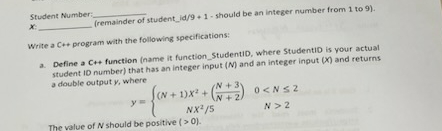 Solved Student Number: q,x (remainder of student_id/9 +1 - | Chegg.com