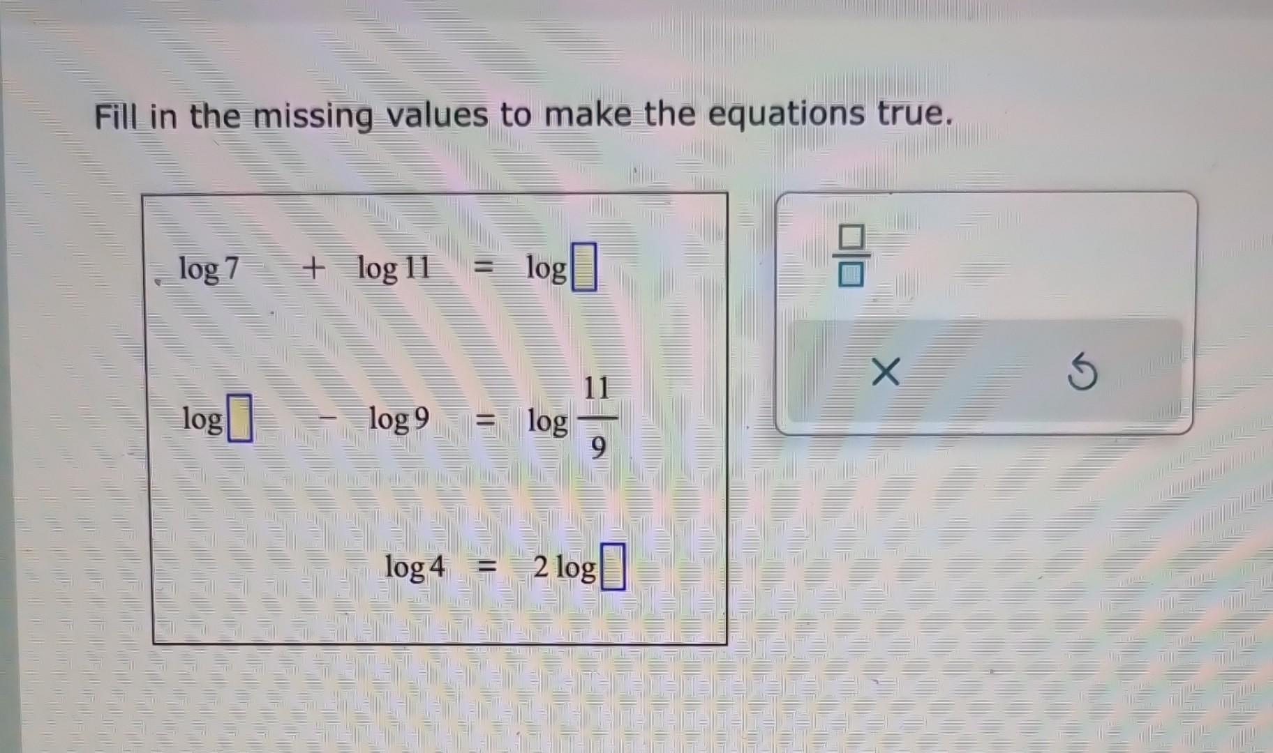 Solved Fill in the missing values to make the equations | Chegg.com