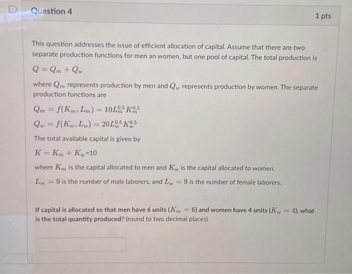 Solved This question addresses the issue of efficient | Chegg.com