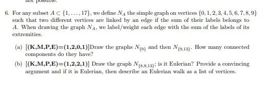 Solved 6. For any subset A⊂{1,…,17}, we define NA the simple | Chegg.com
