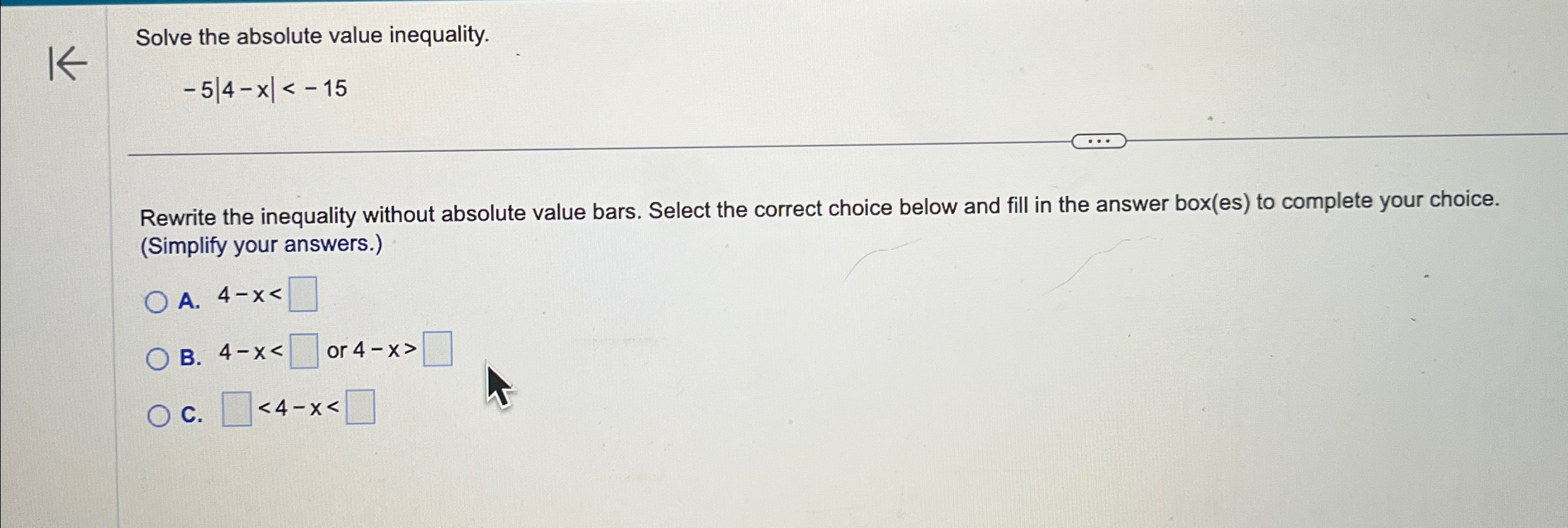 Solved Solve the absolute value | Chegg.com