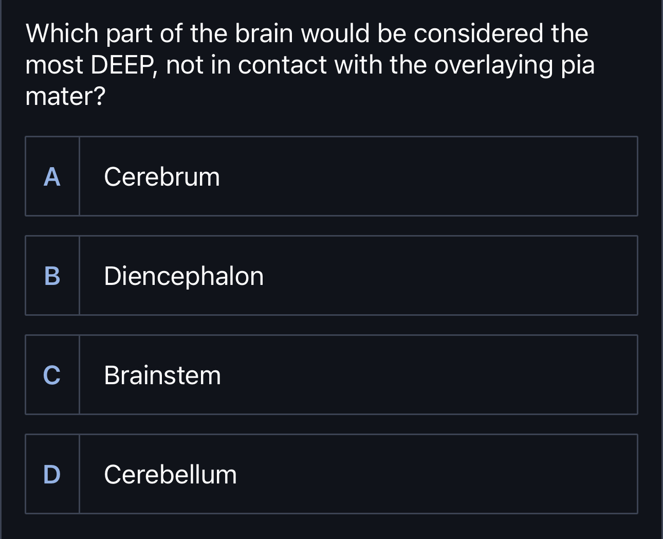 Solved Which part of the brain would be considered the most | Chegg.com