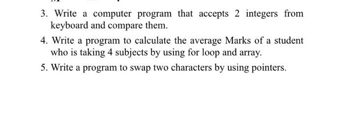 Solved 3. Write a computer program that accepts 2 integers | Chegg.com