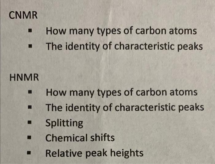 Solved - 율 8- 60 40 . 20 0 10 0 CNMR How many types of | Chegg.com