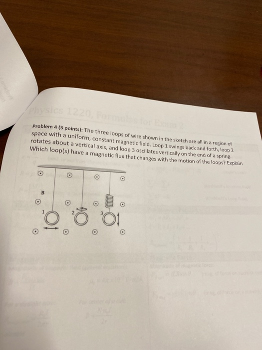 Solved Problem 4 (5 points): The three loops of wire shown | Chegg.com