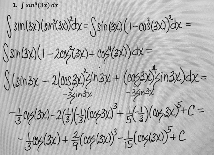 Solved Integrate the following. All solutions must be | Chegg.com