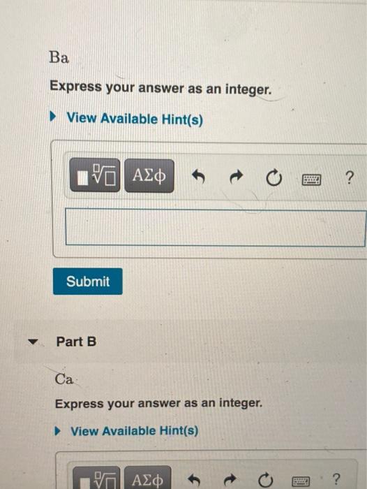 Ba Express your answer as an integer. Σ View | Chegg.com