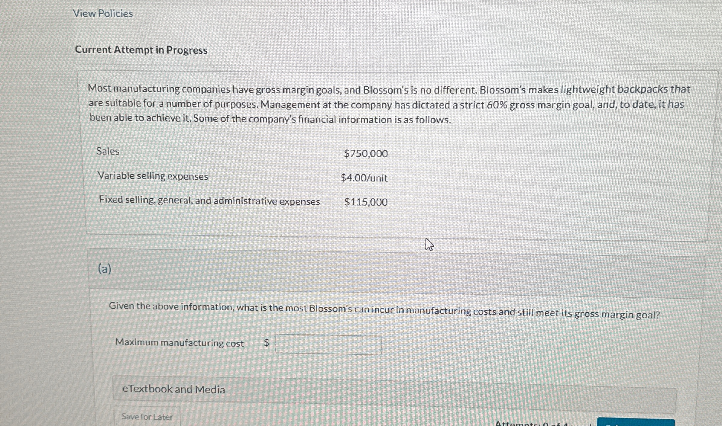 Solved View PoliciesCurrent Attempt in ProgressMost | Chegg.com