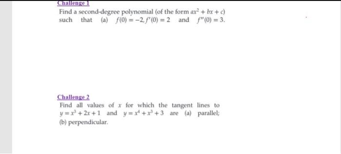 Solved Find a second-degree polynomial (of the form ax2+bx+c | Chegg.com