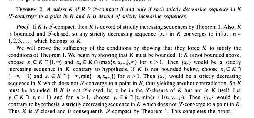 Solved Theorem 2. ﻿A subset K ﻿of R ﻿is C-compact if and | Chegg.com