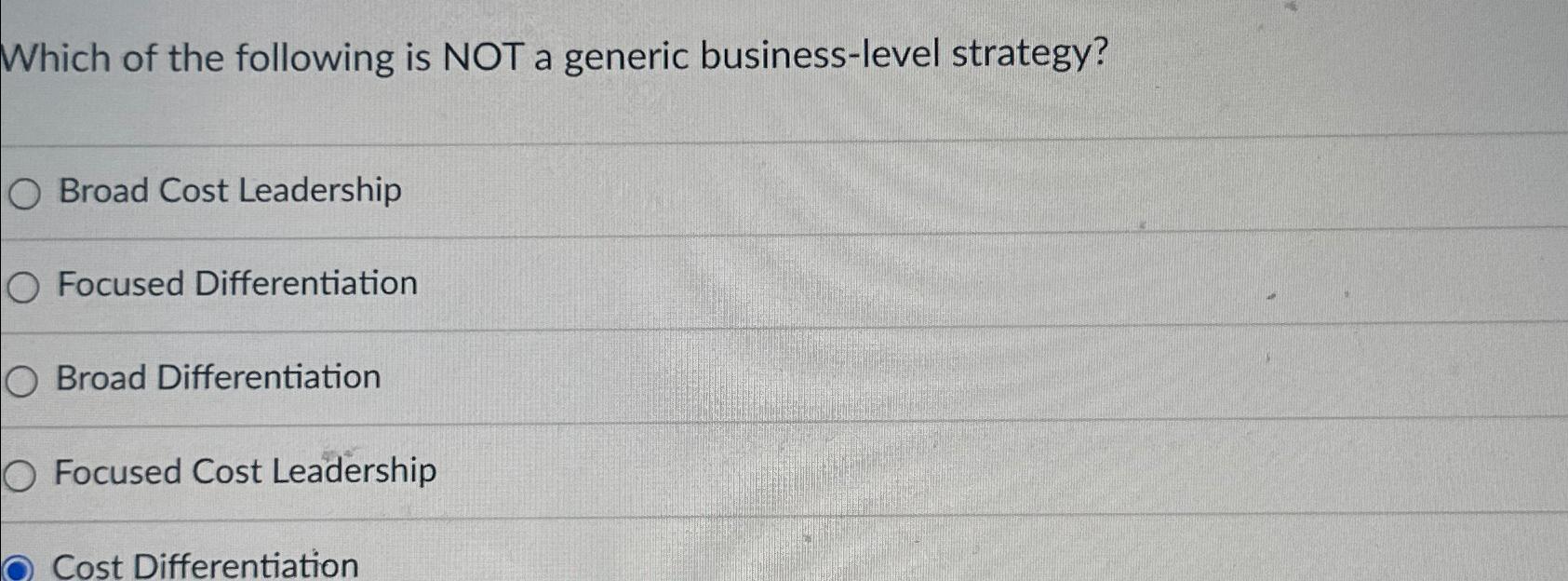 Solved Which of the following is NOT a generic | Chegg.com