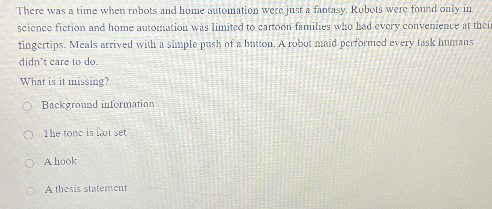 Solved There was a time when robots and home automation were | Chegg.com