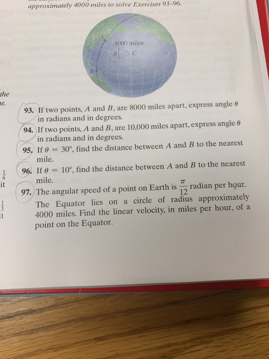 Solved approximately 4000 miles to solve Exercises 93-96. | Chegg.com