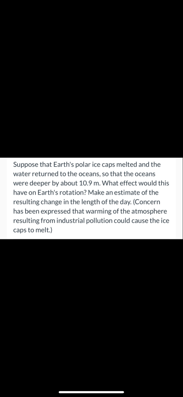 Solved Suppose that Earth's polar ice caps melted and the | Chegg.com