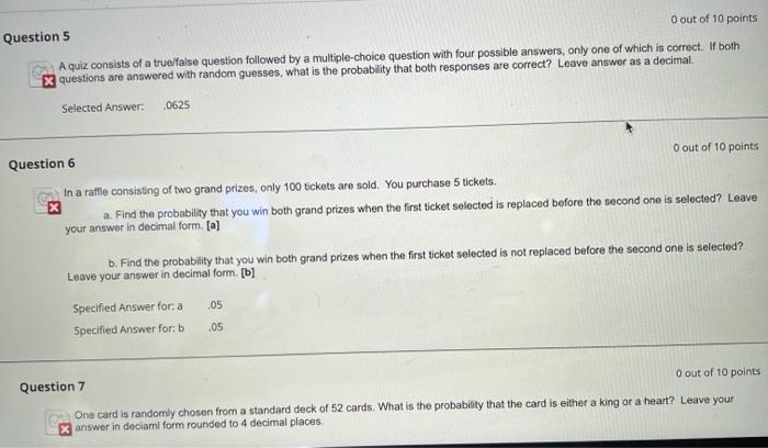 Solved A quiz consists of a true/false question followed by | Chegg.com