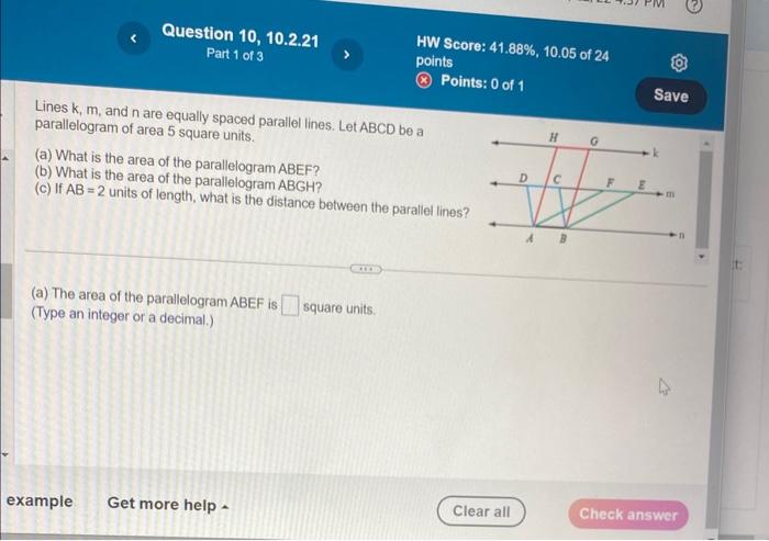 Solved Lines k,m, and n are equally spaced parallel lines. | Chegg.com