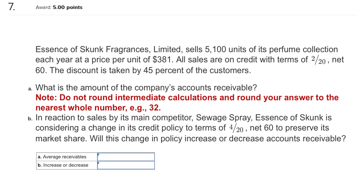 Solved Award: 5.00 ﻿pointsEssence of Skunk Fragrances, | Chegg.com