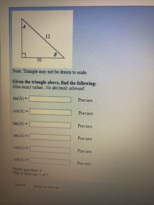 Solved Note: Triangle may not be drawn to scale. Given the | Chegg.com