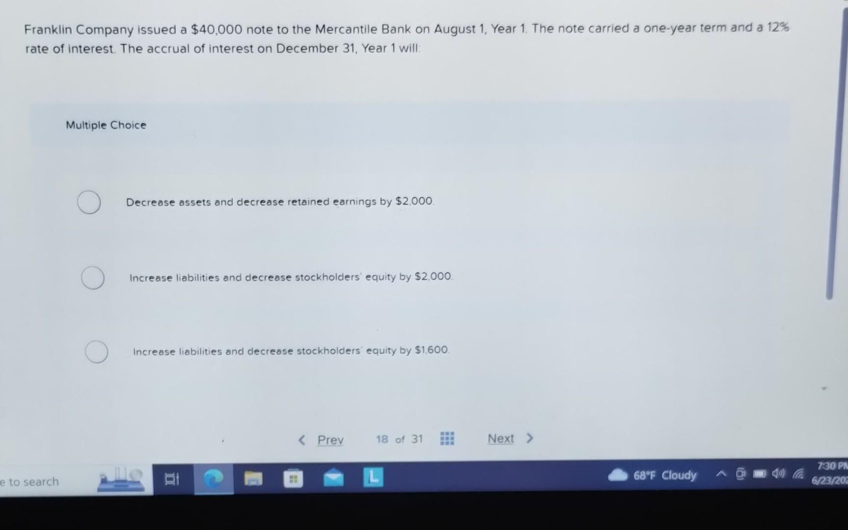 Solved Franklin Company issued a $40,000 note to the | Chegg.com