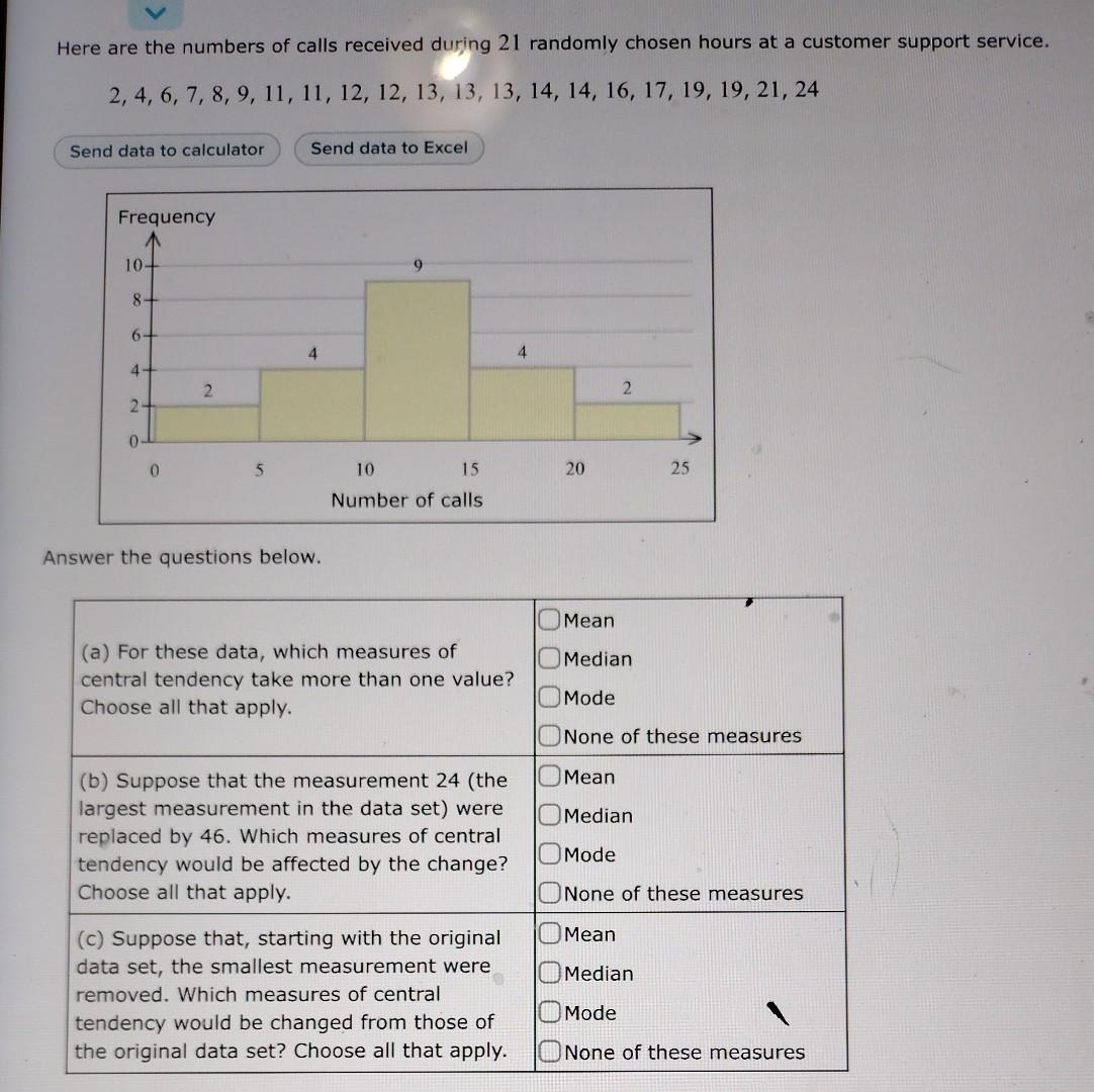 Solved Here are the numbers of calls received during 21 | Chegg.com