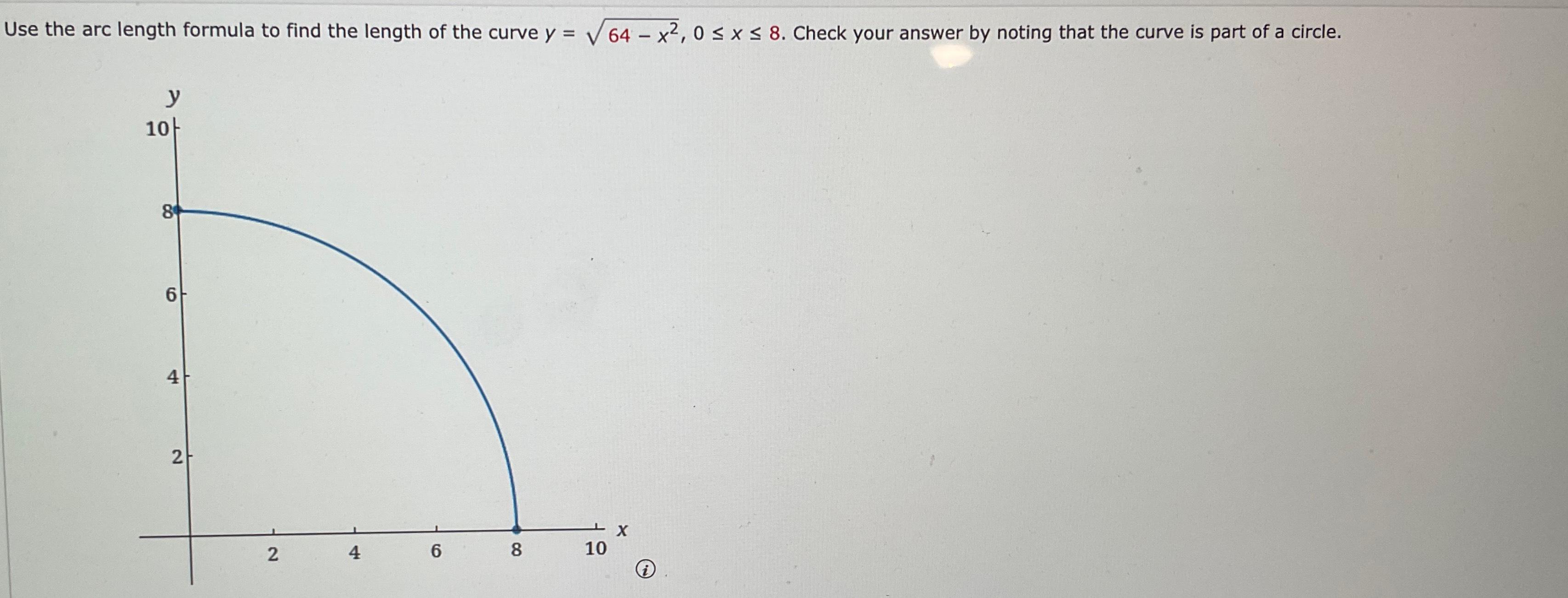 Solved Use the arc length formula to find the length of the | Chegg.com