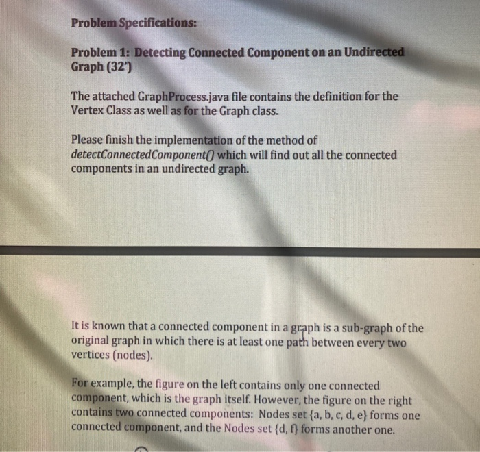 Solved Problem Specifications Problem 1 Detecting Connected Component Undirected Graph 32 7561