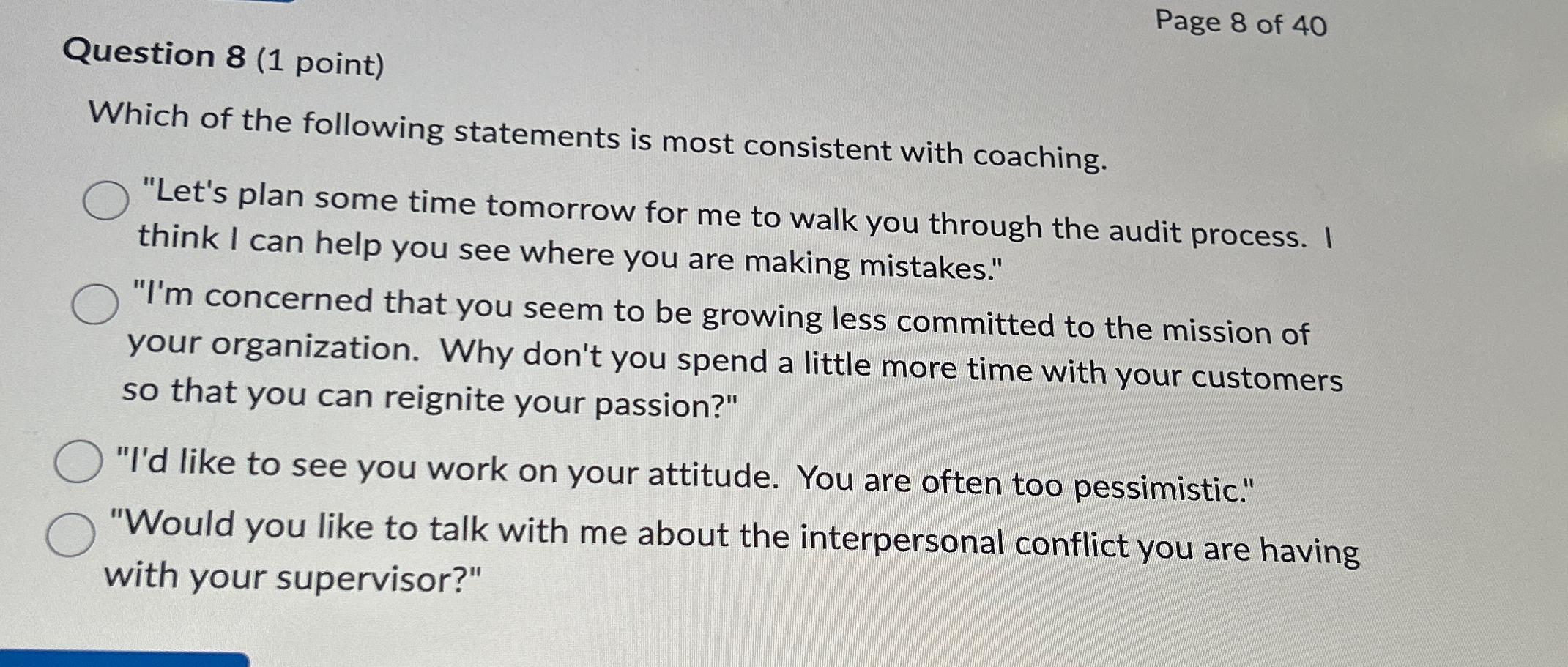 Solved Question 8 (1 ﻿point)Page 8 ﻿of 40Which of the | Chegg.com