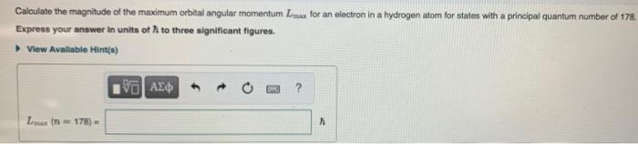 Solved Calculate The Magnitude Of The Maximum Orbital
