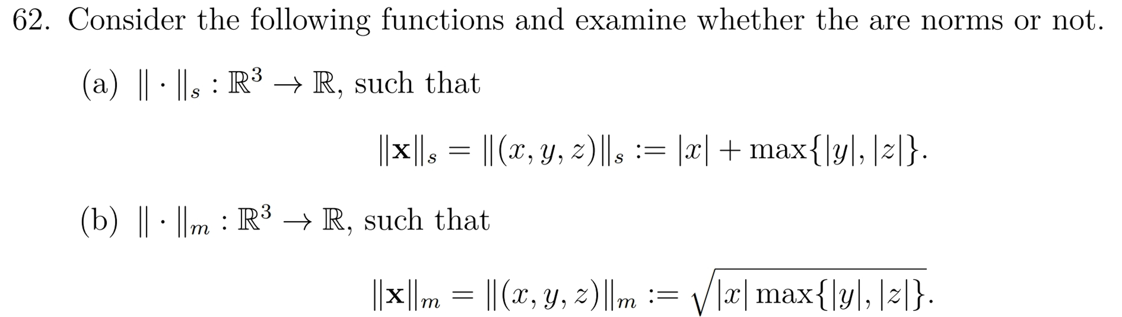 Solved Consider the following functions and examine whether | Chegg.com