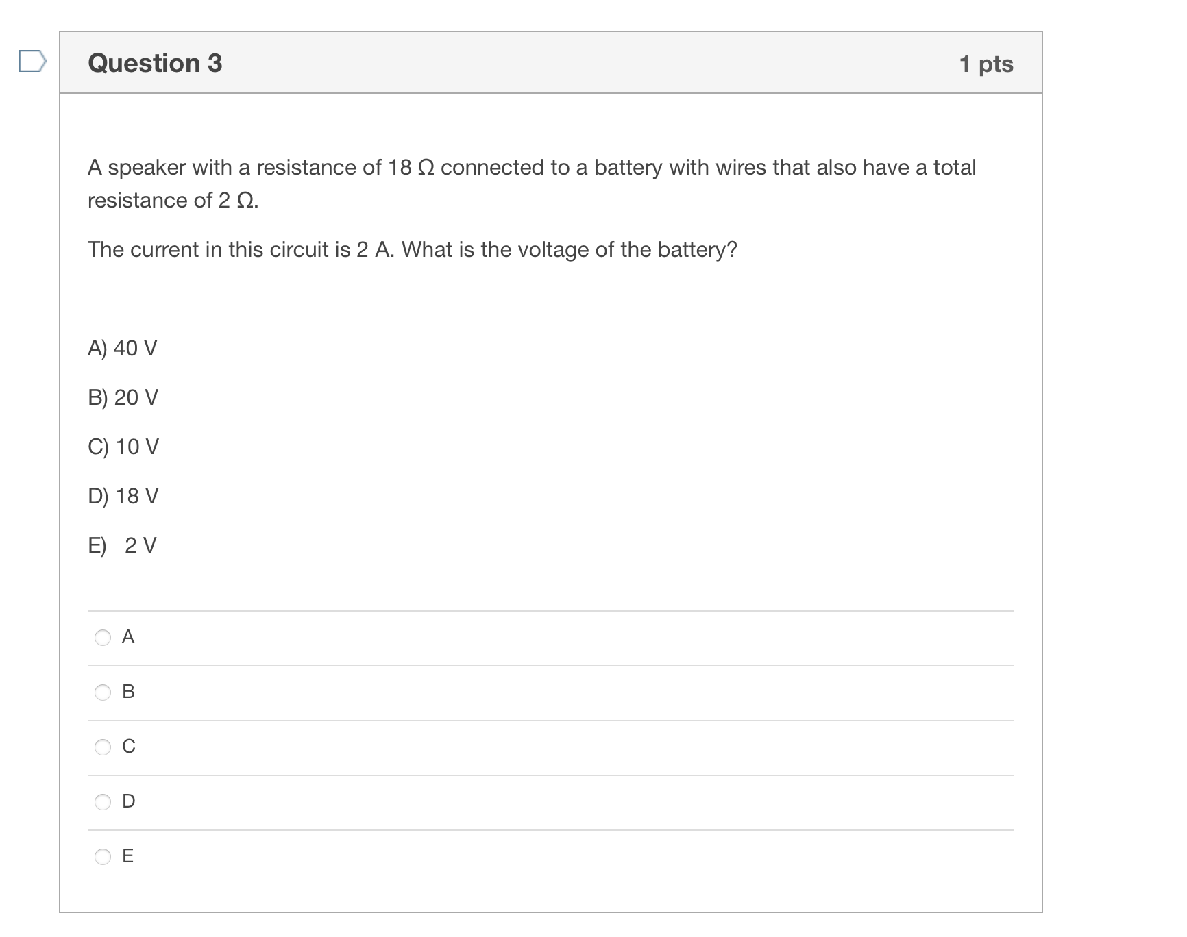 Solved Question 3A speaker with a resistance of 18Ω | Chegg.com