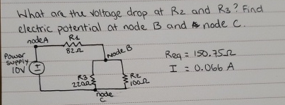Solved What are the voltage drop at R2 ﻿and R3 ? | Chegg.com