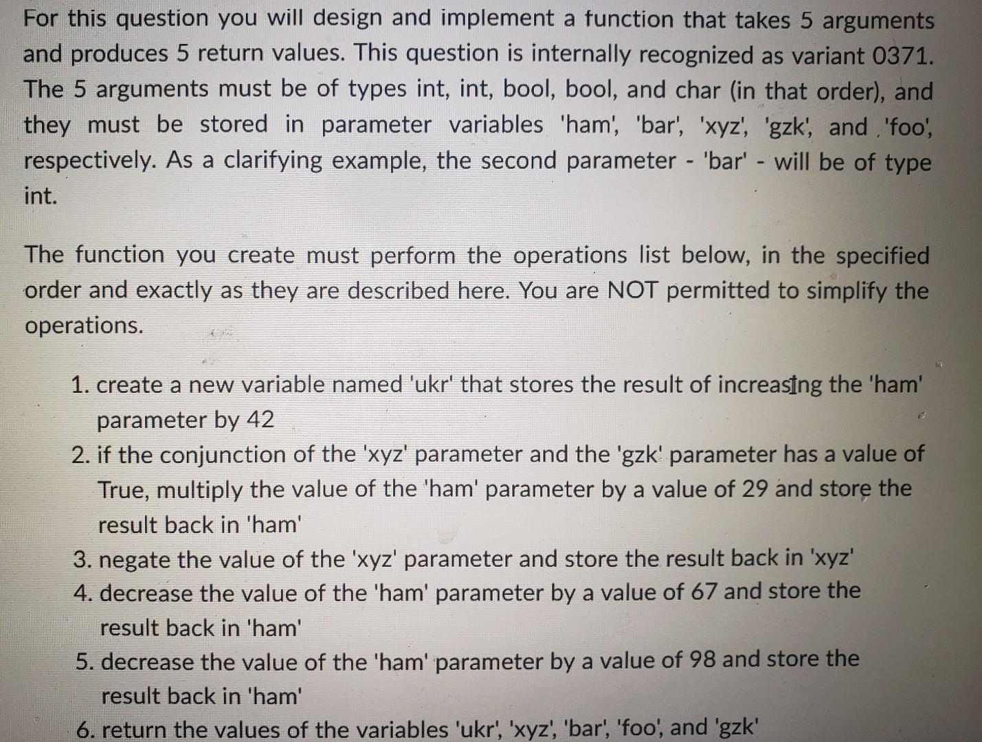 Solved For this question you will design and implement a | Chegg.com