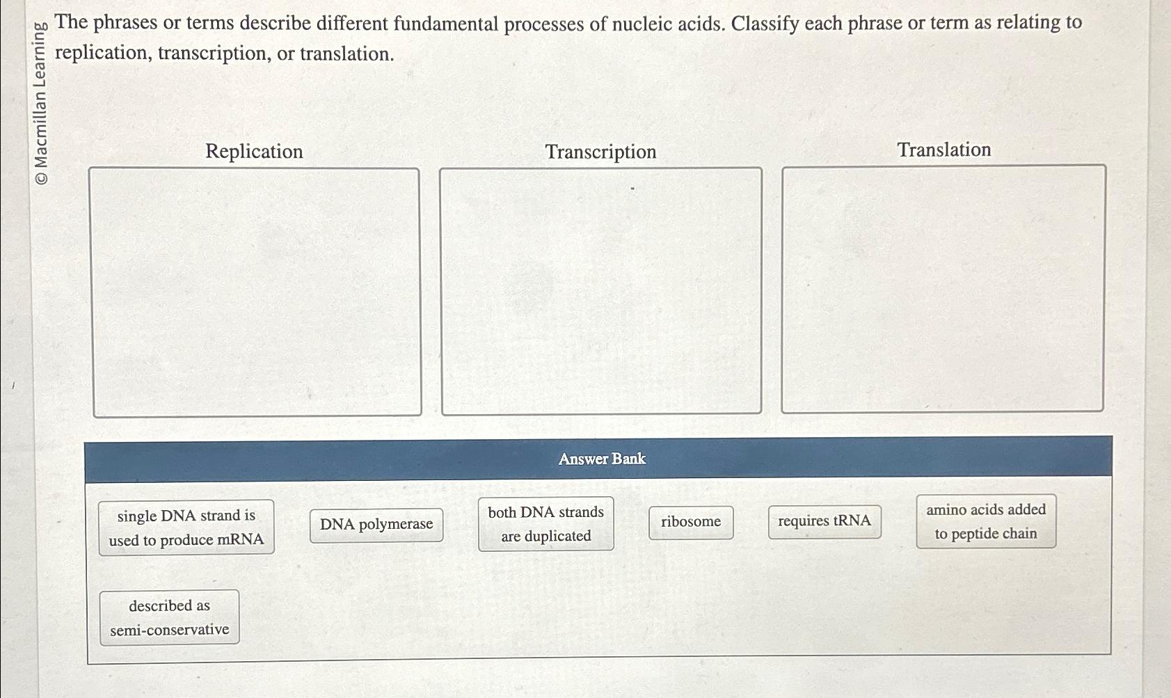 Solved to The phrases or terms describe different | Chegg.com