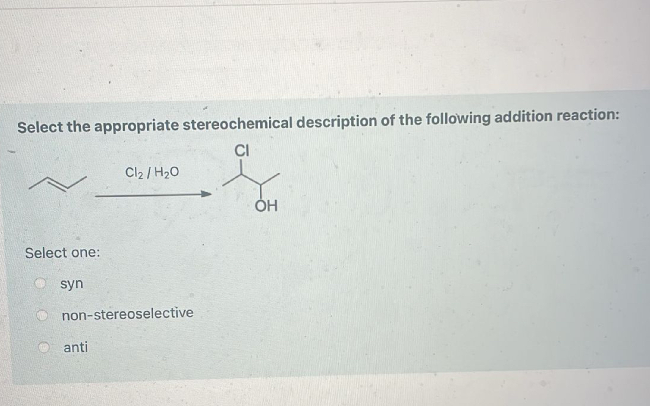 Solved Select the appropriate stereochemical description of | Chegg.com