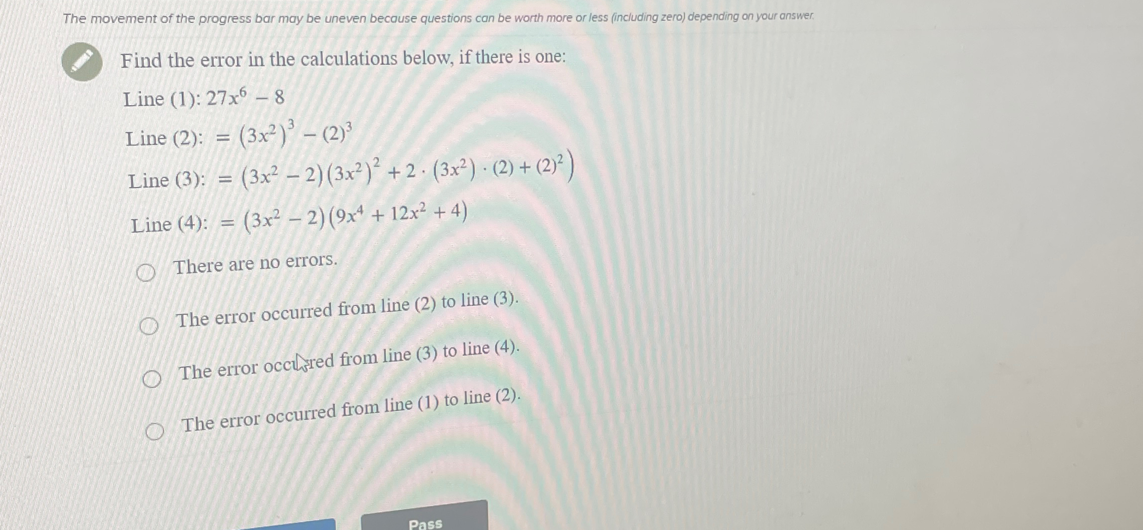 Solved The movement of the progress bar may be uneven | Chegg.com