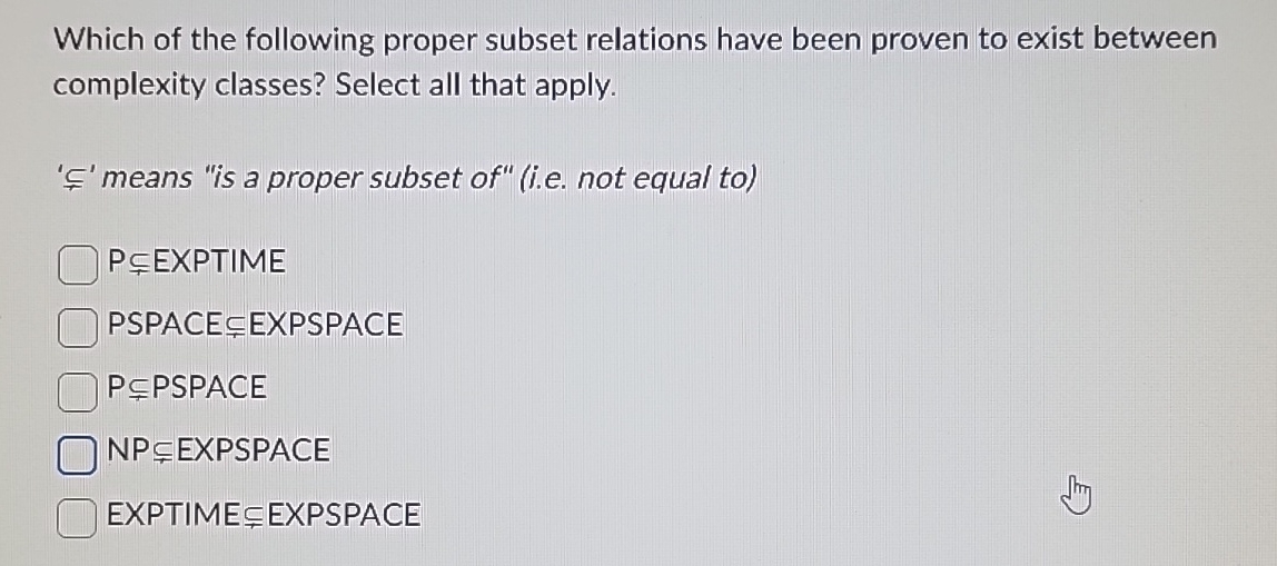 Solved Which of the following proper subset relations have | Chegg.com