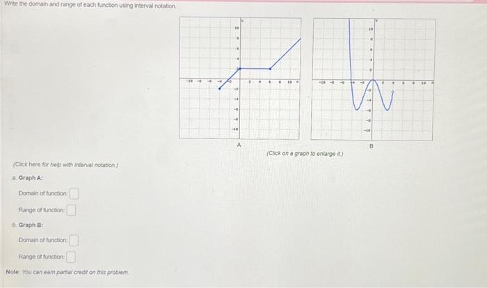 Write the oomain and range of each function using | Chegg.com