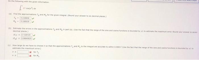Solved Do the following with the given information. | Chegg.com