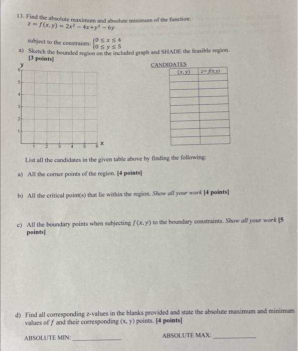 Solved I. Free Response. Read directions carefully. Provide | Chegg.com